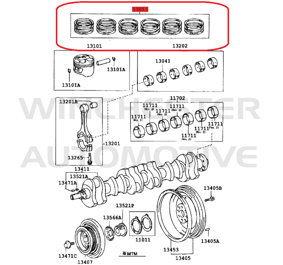 NPR 1JZ-GTE PISTON RINGS - FULL SET – Winchester Automotive
