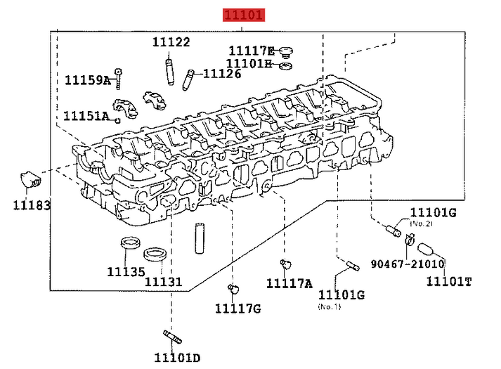 NEW OEM TOYOTA 1FZ-FE CYLINDER HEAD 11101-69155 – Winchester Automotive