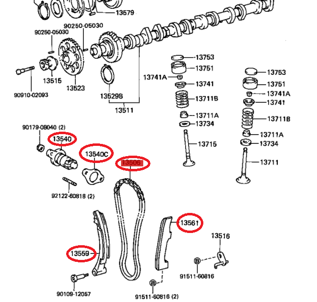 1FZ-FE OEM TOYOTA TIMING CHAIN KIT – Winchester Automotive